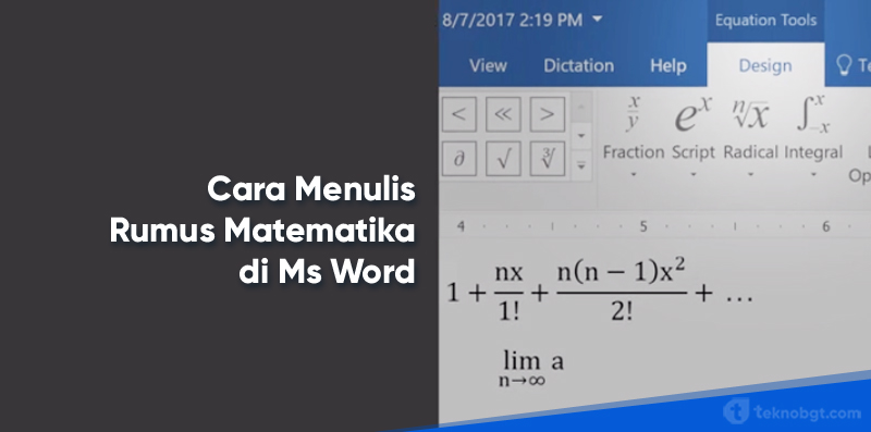 Cara Membuat Rumus Matematika di Ms Word – TEKNO BANGET